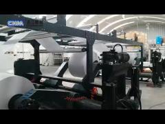 380V 50Hz Paper Sheeting Machine 300m/Min  Jumbo Roll Cutting Machine