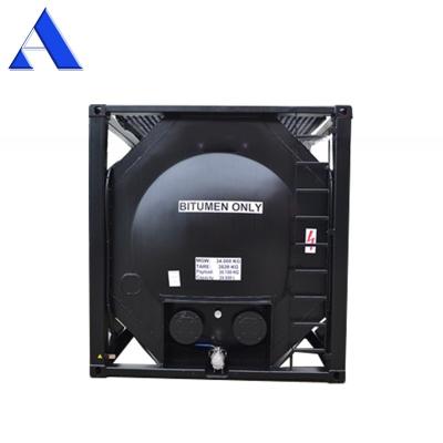 China UN T3 Fire Heating 20ft Bitumen ISO Tank Container with CSC Certificate and 16MnDR Vessel Material for sale