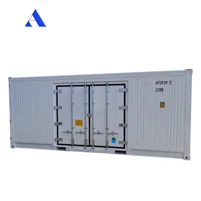 China Carrier Cooler 20ft Reefer Container with Side Door Aluminum Bottom Thermo King Refrigerated Freezer for sale