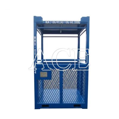 China 45C Lifting Angle 3CBM DNV 2.7-1 Steel Dry Container Offshore Personal Transfer Basket with CSC and BV Certificates for sale