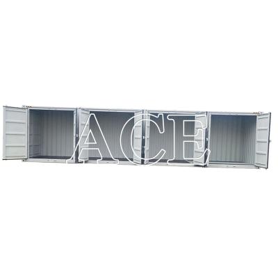 Cina 67.7cbm Capacità 40ft Cubo alto Container di spedizione a lato aperto con 4 porte laterali 12192 x 2438 x 2896 mm Dimensioni esterne in vendita