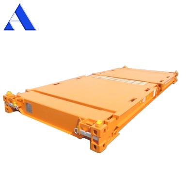 Cina 20ft 20ft 20 Flat Rack Flatrack Container Ocean Shipping Container Tare Peso 2750KGS Pavimento 28mm Pavimento in compensato in vendita