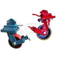 China 8'' Polyurethane Caster Wheels High Load Capacity for 3 Ton Container Unloading for sale
