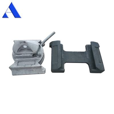 China ISO Standard Container Lashing Equipment Dovetail Twist Lock Foundation Standard Size and 7.5/10.50/15.5kgs Capacity for sale