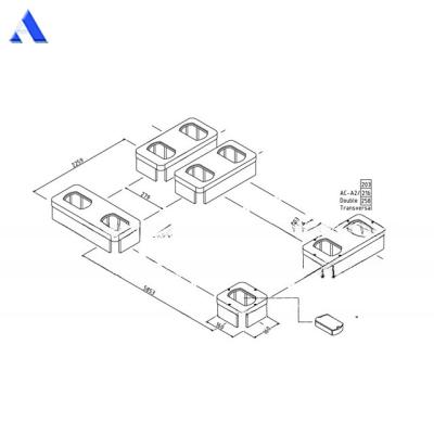 China Durable Container Support 20' Length DNV GL Certified Container Lashing Equipment ISO Single Raised Container Foundation for sale