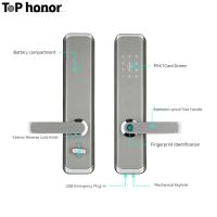 China Smart Biometric Fingerprint Front Door Lock Digital Code Smartphone TTLock Access for sale