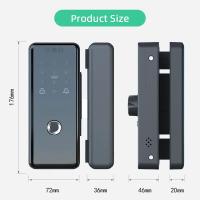 China 3D Face Tuya Glass Door Smart Lock Full Automatic Fingerprint Passcode IC Card for sale