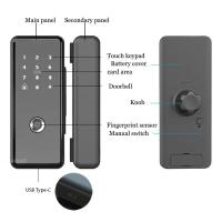 China 3D Face Tuya Glass Door Smart Lock Full Automatic Fingerprint Passcode IC Card for sale