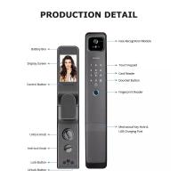 China Villa 3D Face Smart Tuya Digital Door Lock Biometric Code Card Key Access for sale