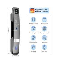 China Villa 3D Face Smart Tuya Digital Door Lock Biometric Code Card Key Access for sale