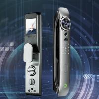 China IPS Screen Face Recognition Door Lock Tuya Fingerprint Code Card Key EKey Access for sale