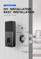 China Tuya TTLock Remote Controlled Deadbolt Smart Door Lock Biometric Code Card Unlock for sale