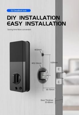 Cina Office Automatic Digital Biometric Deadbolt Door Lock TTLock Code Card Key Unlock in vendita