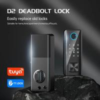 China Biometric Deadbolt Code Door Lock Card Key Access TTLock Tuya App Remote Control for sale
