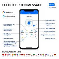 China Biometric Deadbolt Code Door Lock Card Key Access TTLock Tuya App Remote Control for sale