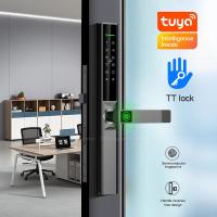 China Semi Automatic Sliding Door Lock Smart TTLock Fingerprint Code Card Access for sale
