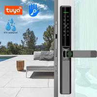 China Semi Automatic Sliding Door Lock Smart TTLock Fingerprint Code Card Access for sale