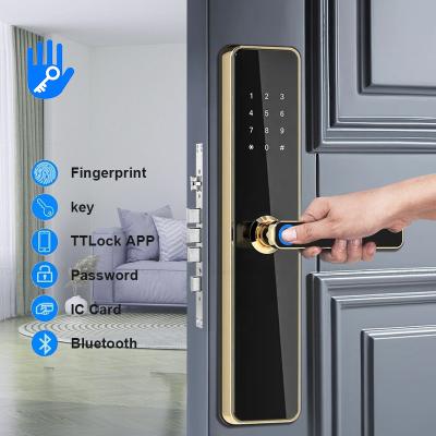 Cina SUS 304 in acciaio inossidabile Smart Code Door Lock Cancelletto Cancelletto Impressione digitale Codice carta sblocco in vendita