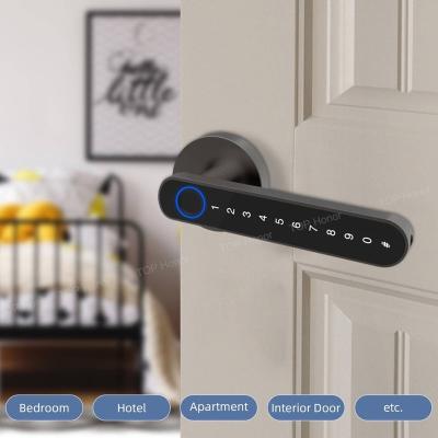 Cina Password Fingerprint Smart Door Lock Aluminium Alloy Tuya TTLock Smartphone Access in vendita