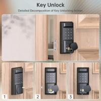 China Code IC Card Fingerprint Smart Door Locks For Apartments With Touch Panel for sale