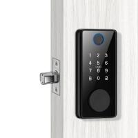 China Deadbolt Smart Code Lock Full Automatic Fingerprint Code Card Tuya WiFi Unlock for sale