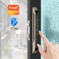 China Automatic Smart Sliding Door Lock Digital Fingerprint Password IC Card Access for sale