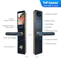China Electronic Front Door Locks with Tuya WiFi Remote Entry Punch Code Keyless Finger Scanner for sale