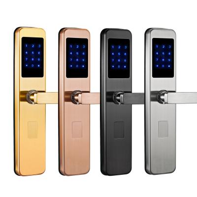 Cina Hotel Passcode Smart Door Lock with Rfid Card Reader Key Access control in vendita