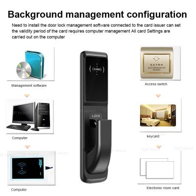 China Low Voltage Alarm and Mechanical Key Unlock Way Smart Hotel Locks with Beep Alarm à venda