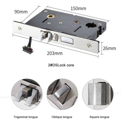 China Low Voltage Alarm and Mechanical Key Unlock Way Smart Hotel Locks with Beep Alarm à venda