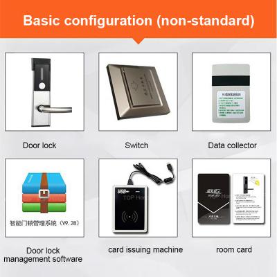 Cina Computer Card Hotel Door Lock Smart Electronic Induction Lock Wooden Door Magnetic Card Lock in vendita