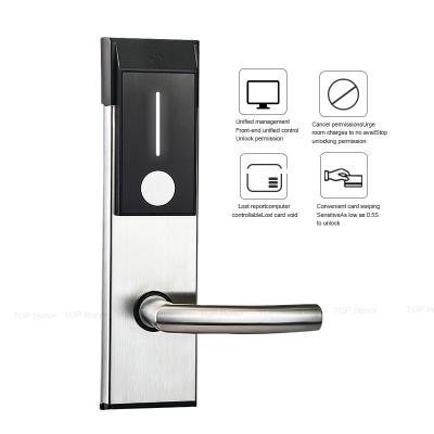 Cina Computer Card Hotel Door Lock Smart Electronic Induction Lock Wooden Door Magnetic Card Lock in vendita