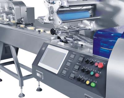 Cina Pane orizzontale del dolce della catena di montaggio di imballaggio per alimenti della tazza che alimenta Tray Loading Packing in vendita