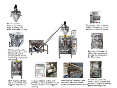 China Large Vertical Auger Filler Packing Machine Automatic Powder Sachet Filling Machine for sale