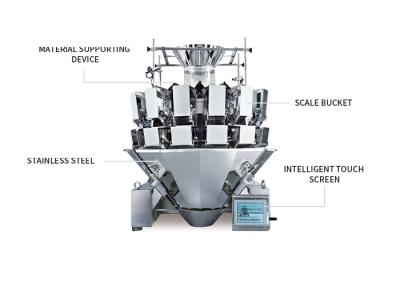 China High Precise 14 Head Multihead Weigher Machine For Snack Granular Food for sale