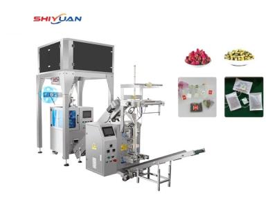 China 15-45bags/min Paper Sachet Packing Machine , Sachet Pouch Packing Machine With Thread Tag for sale