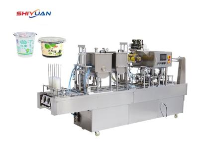 China Curd Cup Automatic Bottle Filling Capping Labeling And Sealing Machine OEM 9KW 380V for sale