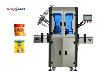 China Automated Bottle Filling Machine 400W 1800mm Round Tin Can Lid Pressing Machine for sale