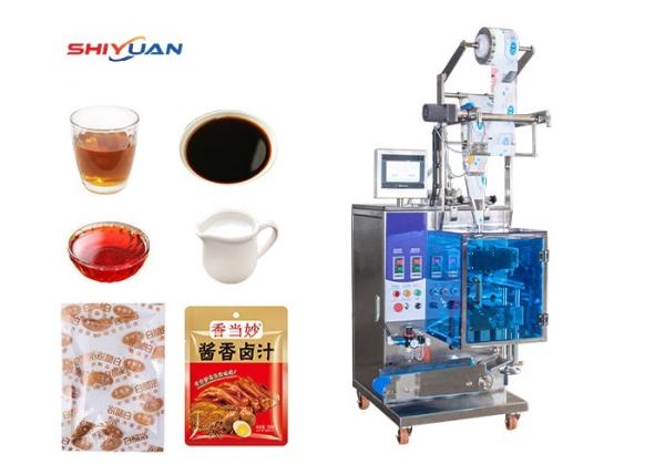 Quality 220mm 220kg Shampoo Ketchup Sachet Automatic Liquid Packing Machine 60HZ for sale