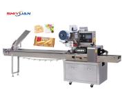 China 90mm Horizontal Pillow Packaging Machine 340mm Film Width 220V for Biscuit Bread Candy Vegetables for sale
