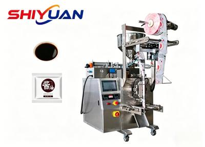 China Automatic Liquid Sachet Filling Machine , Vertical Three Side Seal Mayonnaise Packing Machine for sale