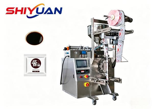 Quality Automatic Liquid Sachet Filling Machine , Vertical Three Side Seal Mayonnaise Packing Machine for sale