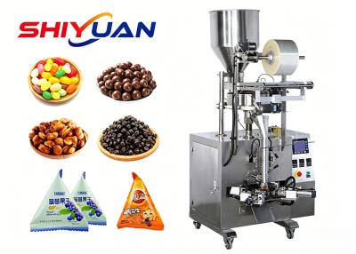 China 20-60bags/min Triangle Bag Packing Machine , Chocolate Snacks Peanuts Packaging Machine for sale