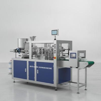 China 500 Kg Alcohol Pad Making Machine with 100 to 200 Pieces Per Minute Production Capacity and PLC Control With Touch Screen for sale