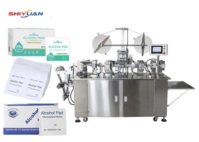 China 220V/380V Alcohol Pad Making Machine with 5ml - 15ml Adjustable Filling Volume and Aluminum Foil or Plastic Film Sealing for sale
