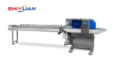 China Automatic down film three servo pillow packaging machine for sale