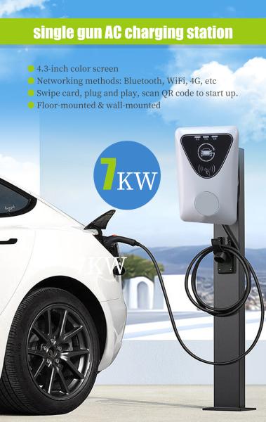 Quality Commercial Portable Wallbox EV Charger with 5m Charging Cable and 7kW Output for sale