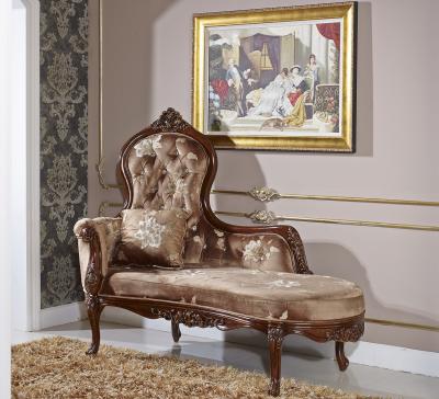 Cina Bracciolo europeo di tela 1750*760*1350mm di Chaise Lounge Healthy Sponge Soft di stile in vendita