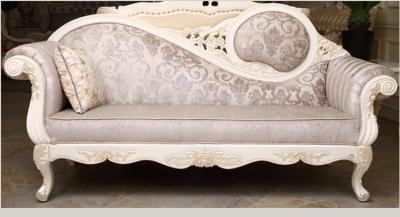 Cina Bean Paste French Wedding Swan Chaise Lounge Wooden Carved in vendita
