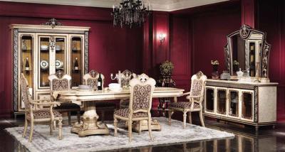 Cina Tavolo da pranzo reale 6 Seater della quercia in vendita